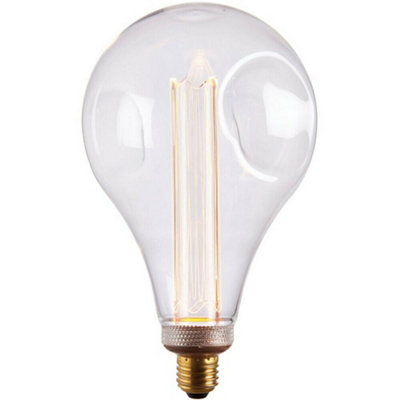 VINTAGE LED Filament Light Bulb CLEAR GLASS E27 Screw 2.5W XL 243mm ...