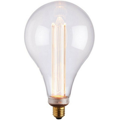VINTAGE LED Filament Light Bulb CLEAR GLASS E27 Screw 2.5W XL 243mm x ...