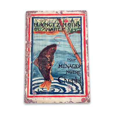 Vintage Metal Sign - Old Fishing Sign | DIY at B&Q