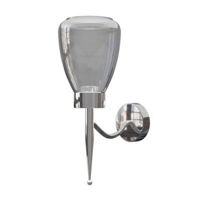 Vintage Modern Wall Lamp Industrial Smoked Glass Wall Light Sconce