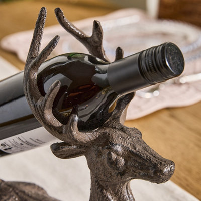 Vintage Stag Table Christmas Wine Rack Bottle Holder Gifts Ideas