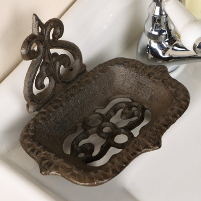Vintage Style Cast Iron Soap Dish Bathroom Kitchen Sink Soap Holder ...