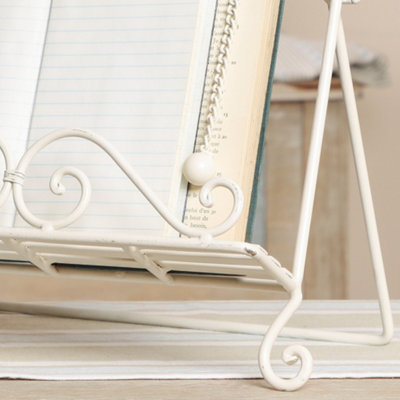 Vintage Style Country Cream Kitchen Recipe Cookbook Stand, Recipe Book ...