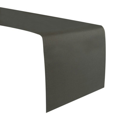 Vintage Style Extra Large Brown Cotton Plain Table Runner 220cm