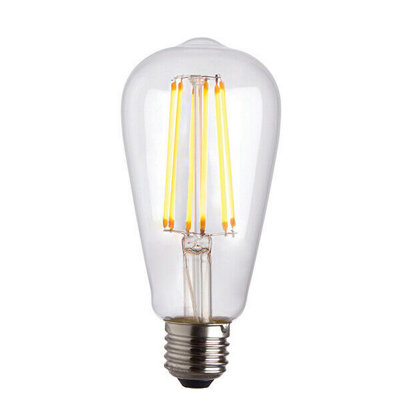 Vintage Style LED Filament Bulb - Pear Shaped E27 Lamp - Clear Glass ...