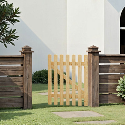 Vintage Wooden Garden Fence Gate with Latch H 90 cm x W 90 cm