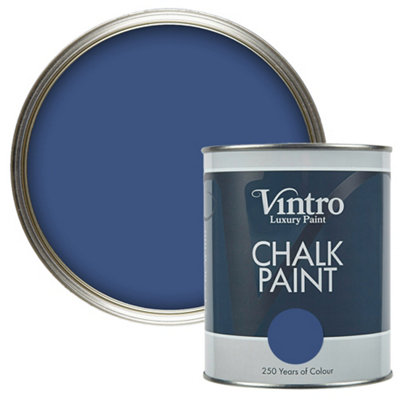 Vintro Deep Blue Chalk Paint/Furniture Paint Matt Finish 1 Litre (Paris ...