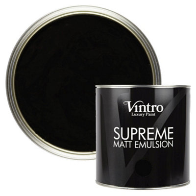 Vintro Luxury Matt Emulsion Black Multi Surface Paint for Walls ...