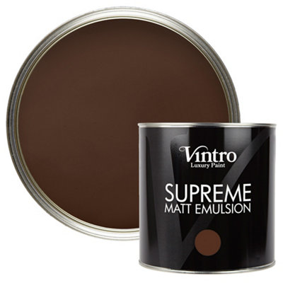 Vintro Luxury Matt Emulsion Dark Brown Multi Surface Paint for Walls ...