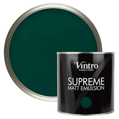 Vintro Luxury Matt Emulsion Dark Green, Multi Surface Paint for Walls ...