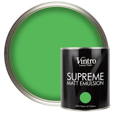 Vintro Luxury Matt Emulsion Green , Smooth Chalky Finish, Multi Surface ...
