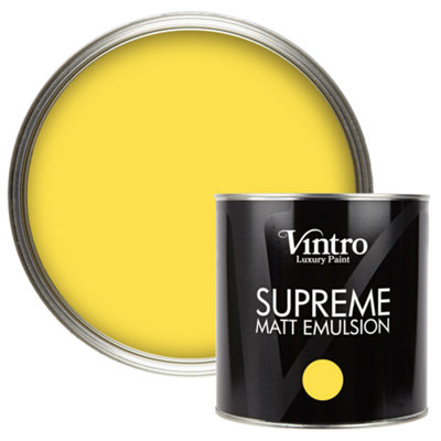 Vintro Luxury Matt Emulsion Highlighter Yellow Multi Surface Paint for ...