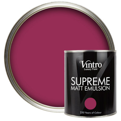 Vintro Luxury Matt Emulsion Magenta, Multi Surface Paint for Walls ...