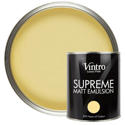 Vintro Luxury Matt Emulsion Pale Yellow Smooth Chalky Finish, Multi ...