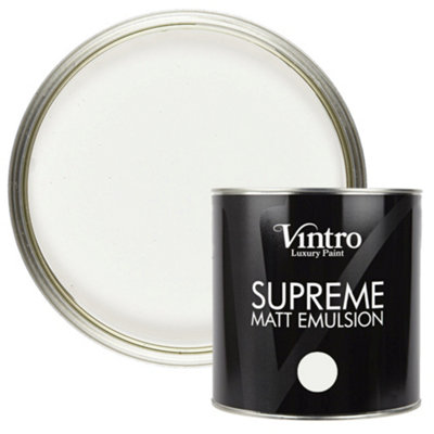 Vintro Luxury Matt Emulsion Pure White, Multi Surface Paint for Walls ...