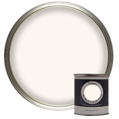 Vintro No Seal Chalk Paint Creamy White Interior & Exterior For Furniture Walls Wood Metal 200ml ...