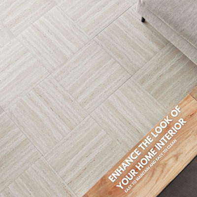 Vinyl Floor Tiles Self Adhesive - 10 Pcs Pack Covers 2.09m² Peel and ...