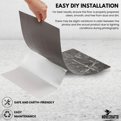 Vinyl Floor Tiles Self Adhesive - 30 Pack Covers 5.57 m² - Rectangular ...