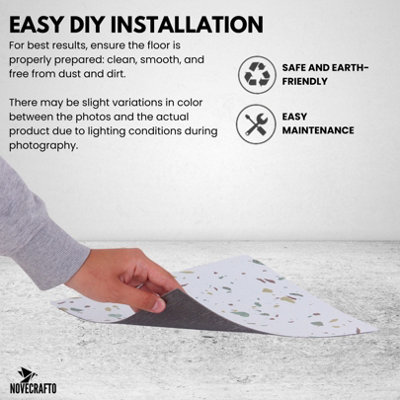 Vinyl Floor Tiles Self Adhesive - 30 Pack To Cover 30 sqft (2.79 sqm ...