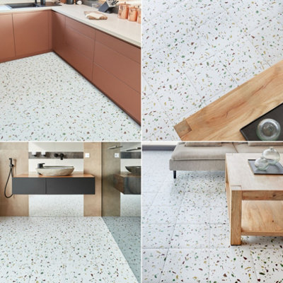 Vinyl Floor Tiles Self Adhesive - 30 Pack To Cover 30 sqft (2.79 sqm ...