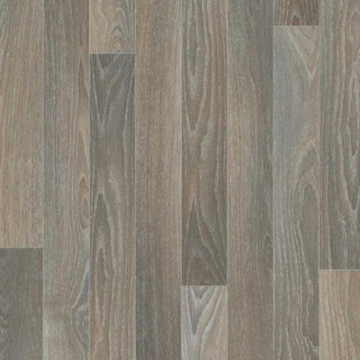 Vinyl Flooring Wood Oak Plank Effect Easy DIY Vinyl Flooring Roll (Alu ...