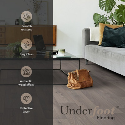 Vinyl Flooring Wood Oak Plank Effect Easy DIY Vinyl Flooring Roll ...