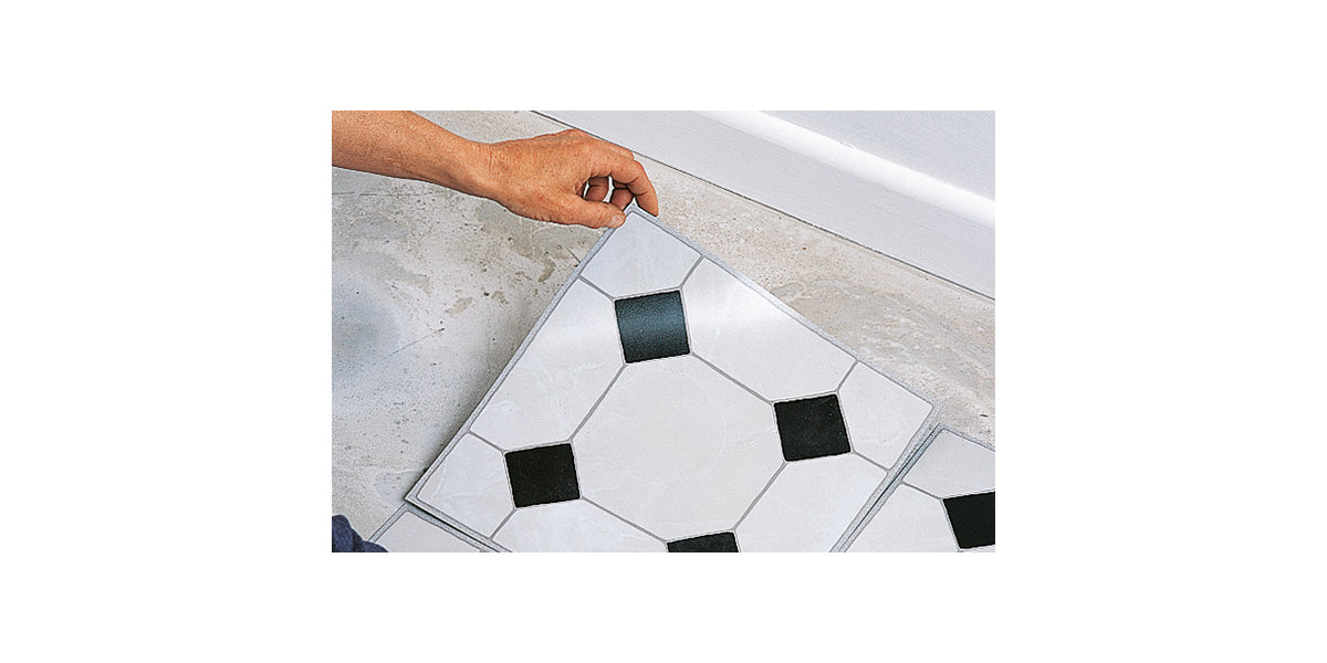 How to lay vinyl floor tiles at B&Q