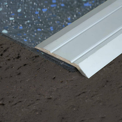 Vinyl/LVT Ramp Aluminium Angle Edge Self Adhesive TAV 30mm Matt Silver ...