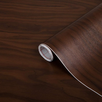 Vinyl wrap Apple Birch Chocolate Wood Effect 45 cm x 2 m, Sticky Back ...