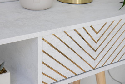 vinyl wrap Concrete white stone effect 45 cm x 2 m, sticky back plastic ...