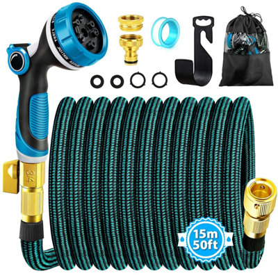 VIOSMUT EXPANDABLE GARDEN HOSE PIPE 15 M 50 FT, RETRACTABLE HOSEPIPES ...