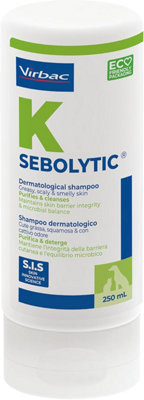 Virbac Sebolytic SIS Shampoo 250 ml for Skin with Symptoms by Severe ...