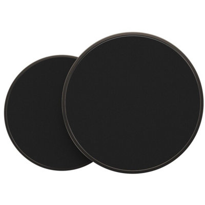 Visio Set of 2 Glass Coffee Table decore Round nest Side Black Brown