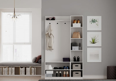 VISTA Mirrored White Hallway Unit