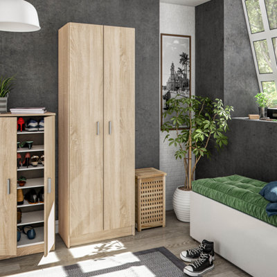 Vita Oak 2 Door Shoe & Boot Cupboard - Modular Kitchen Utility Room ...