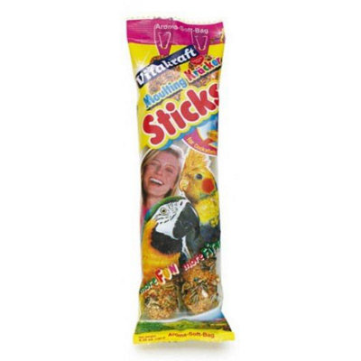 Vitakraft Kracker Feathercare Cockatiel/Parrot Sticks 2Pk (Pack of 5)
