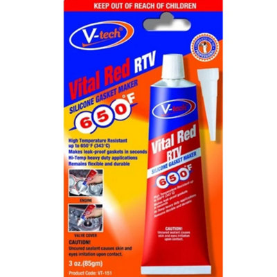 Vital Vital Red RTV Silicone Gasket Makers Coat High Temperature ...