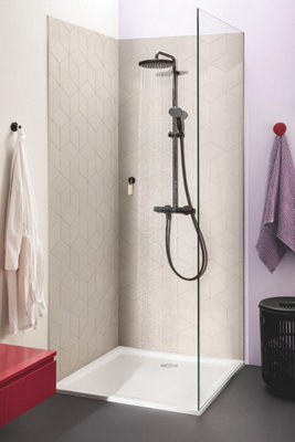 Vitalio start system 250 thermostatic shower column, XXL 250 mm shower ...