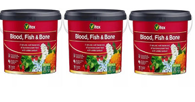 Vitax Blood, Fish & Bone Fertiliser 10Kg Pack of 3