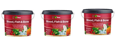 Vitax Blood, Fish & Bone Fertiliser 5Kg Pack of 3