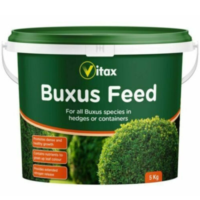 Vitax Buxus Feed 5kg Tub Specialist Fertiliser for Box Plants Shrubs ...