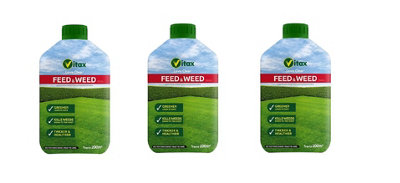 Vitax Lawn Clear Feed & Weed Liquid Soluble Concentrate Lawn Feed Weed ...
