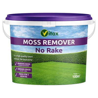 Vitax Moss Remover No Rake 100m2 Dual Purpose Lawn Feed And Moss ...