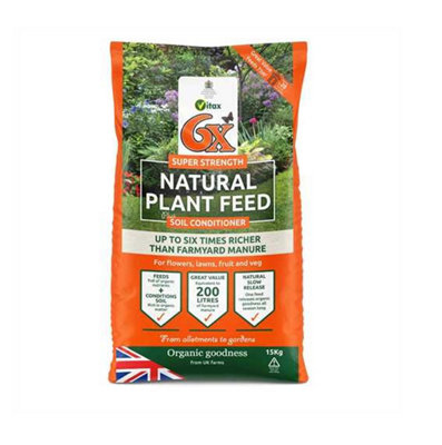 Vitax Organic Fertiliser Natural Plant Fibrous Feed 6X Rich Super ...