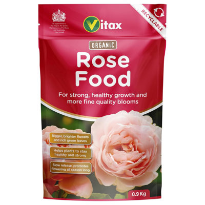 Vitax Organic Rose Food 0.9kg Fertiliser for Strong Roots Healthy ...
