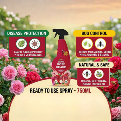 Vitax Organic Rose Guard 750ml Pesticide Free Aphid and Spider Mite ...
