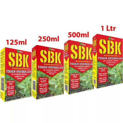 Vitax SBK Tough Weedkiller Concentrate 1L, Kills Brambles Nettles Dock ...