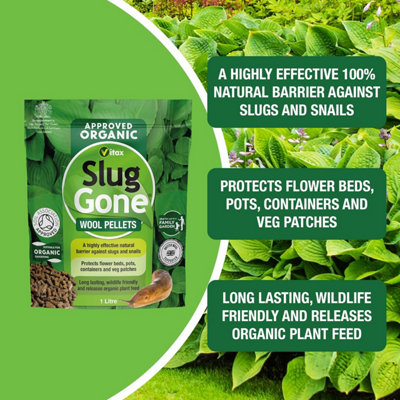 Vitax Slug Gone Wool Pellets, Natural Organic Barrier To Protect ...