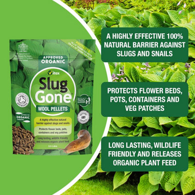 Vitax Slug Gone Wool Pellets Natural Organic Barrier To Protect Borders ...