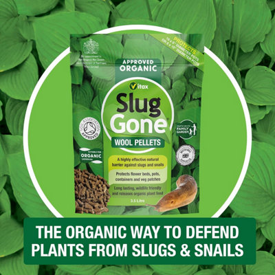 Vitax Slug Gone Wool Pellets Natural Organic Barrier To Protect Borders ...